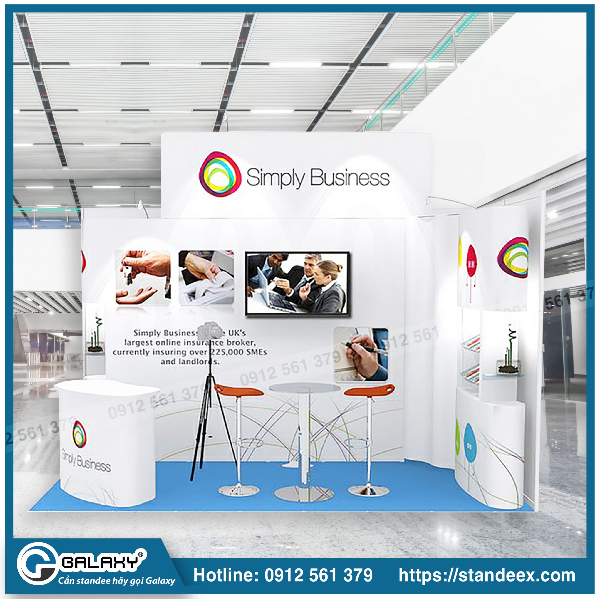 Galaxy nhập khẩu, phân phối standee, booth sampling, bảng giá siêu thị